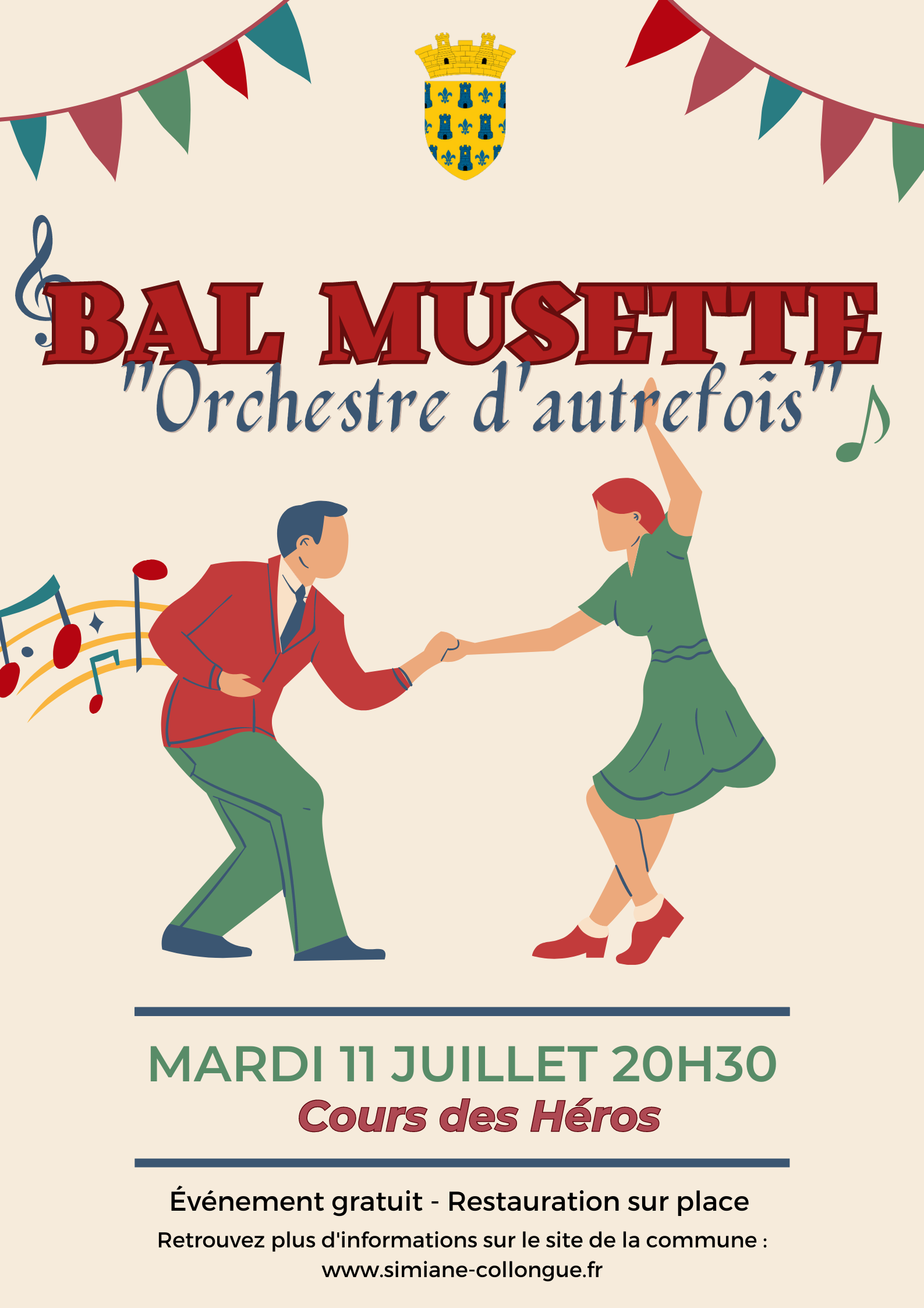Bal Musette mardi 11 juillet 2023